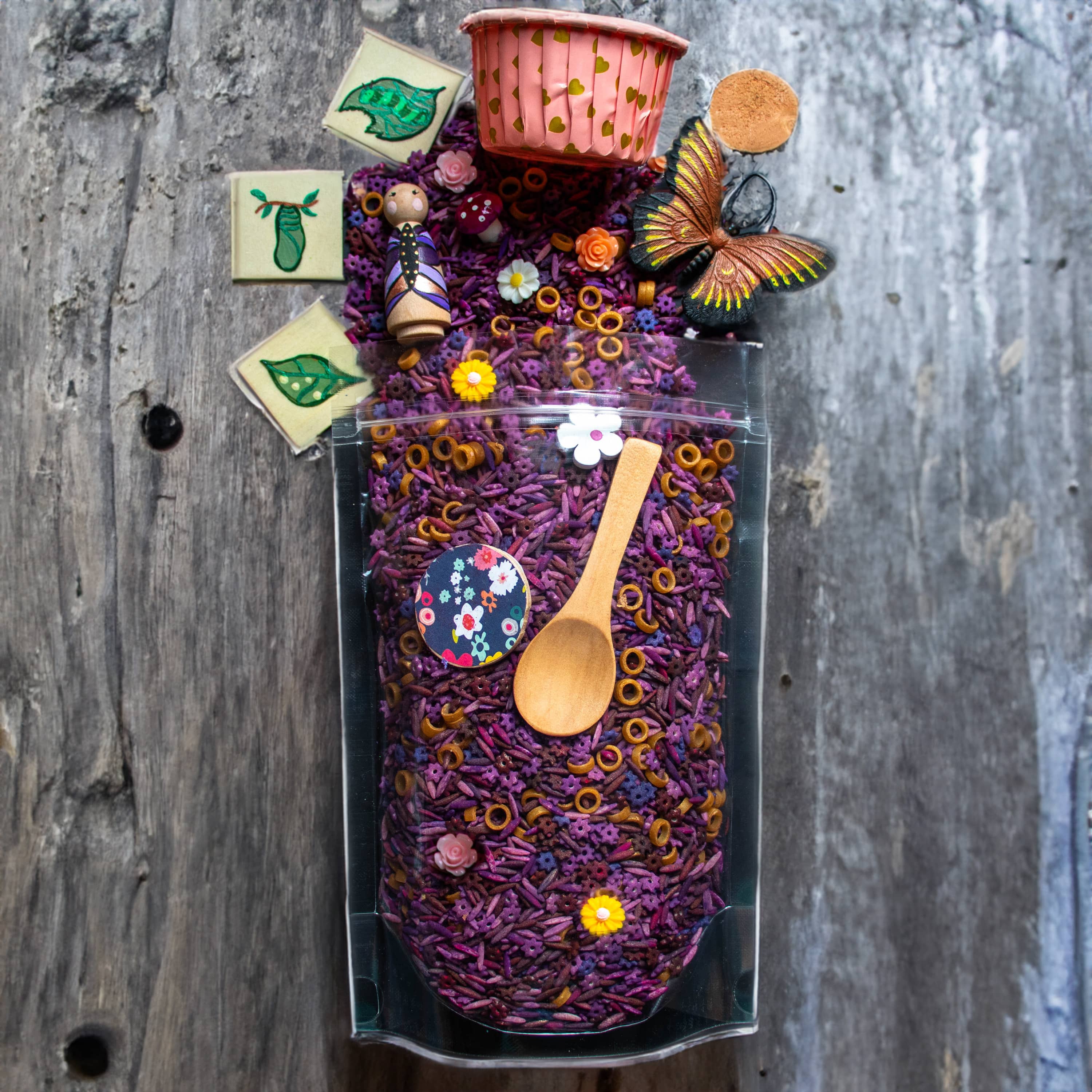 Butterfly Life Cycle Sensory Bin – Kid To Kid Corner