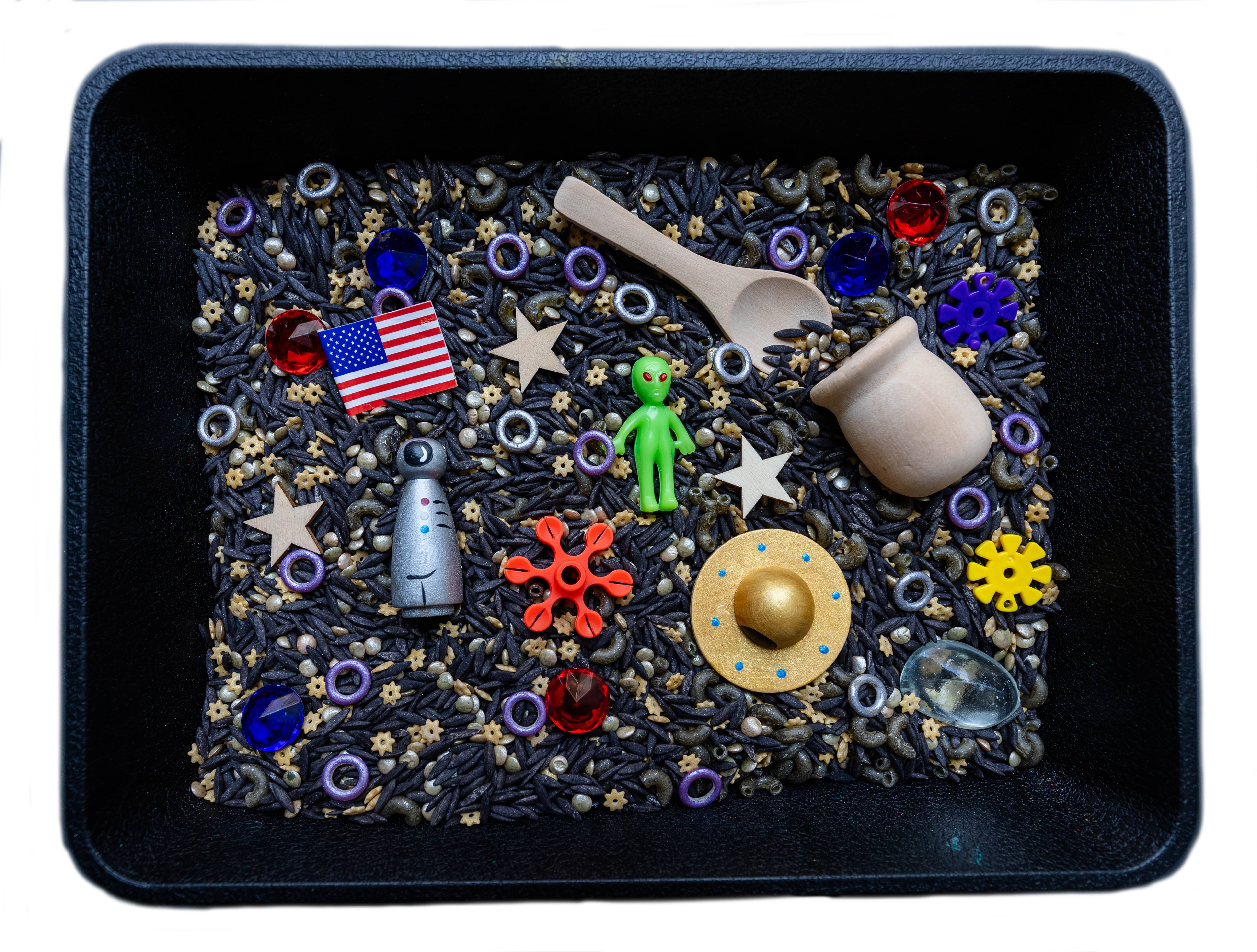 Galactic Adventure Sensory Bin – Kid To Kid Corner